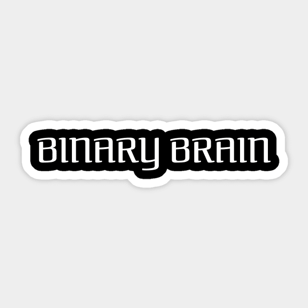 Binary Brain - Code - Sticker | TeePublic